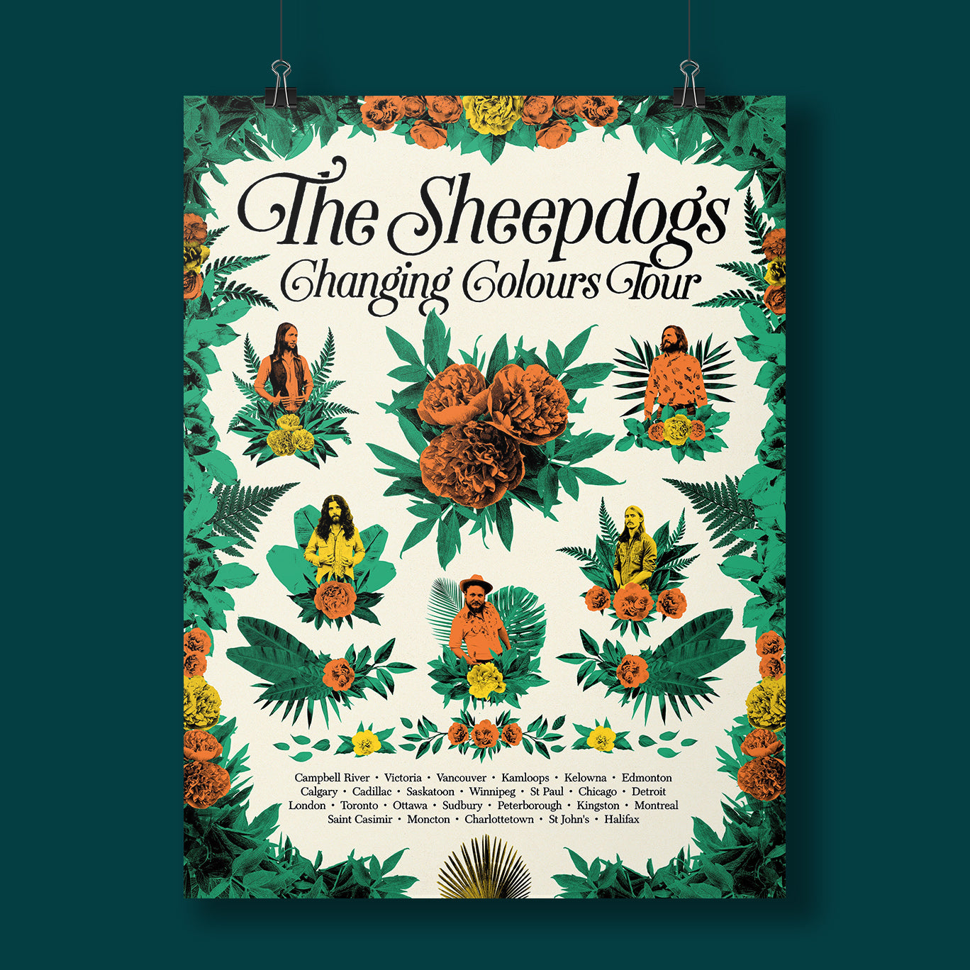 Changing Colours Tour Poster – The Sheepdogs Changing Colours Tour Poster – The Sheepdogs