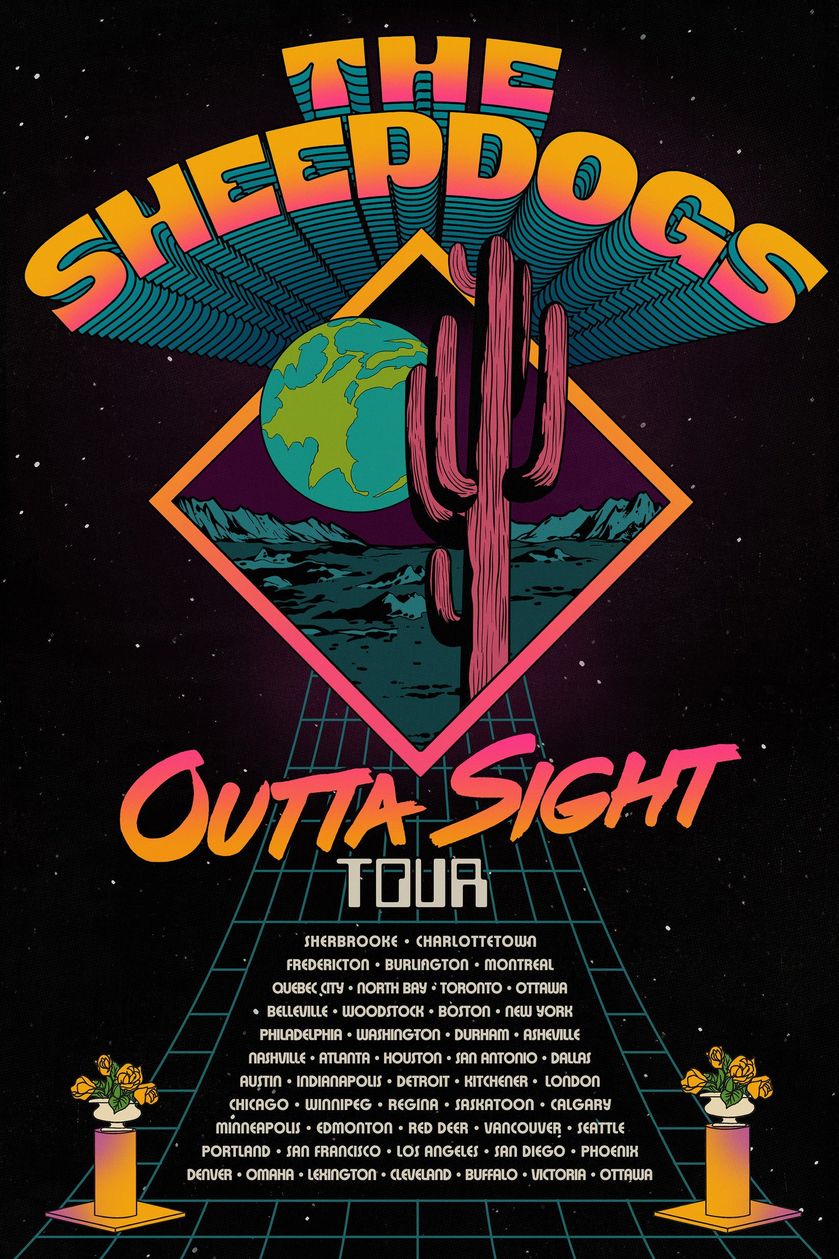 Outta Sight - Screen Printed Tour Poster – The Sheepdogs